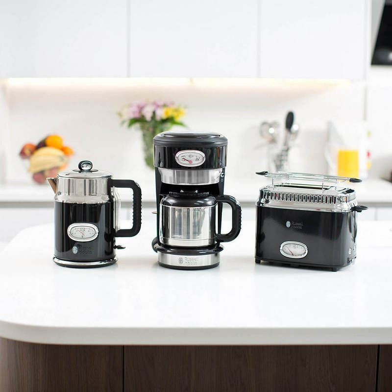 Russell Hobbs Classic Noir Cafetera Retro con Jarra Térmica