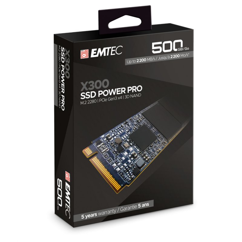 Emtec X300 Power Pro SSD 500GB M.2 NVMe PCI-e 3.0 | PcComponentes.pt