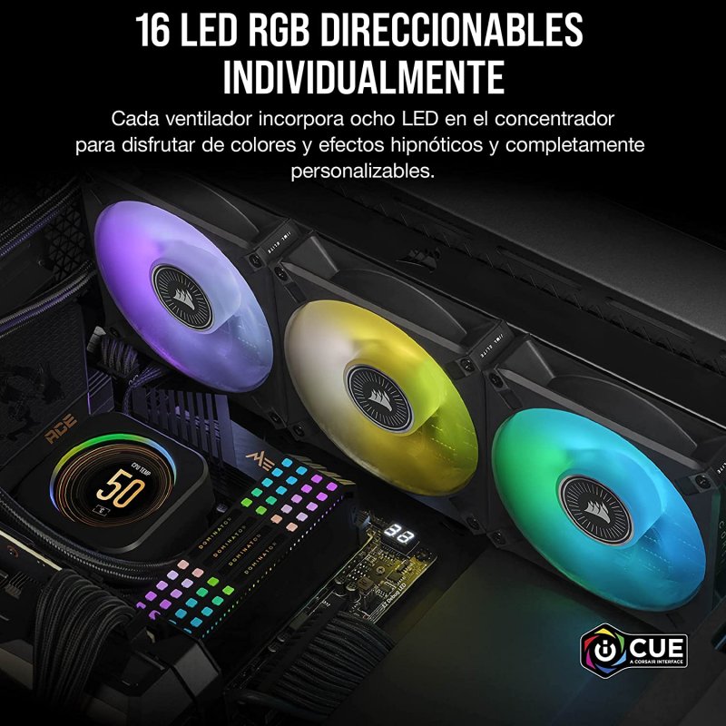 Corsair iCUE ML140 RGB ELITE Premium Pack 2 Ventiladores 140mm ...