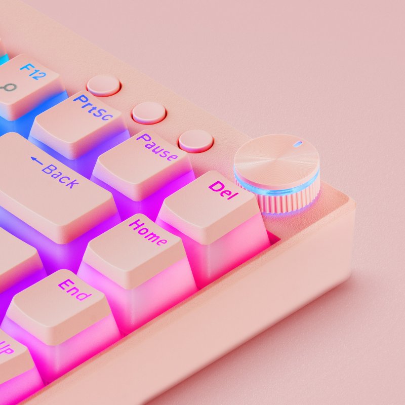 Mars Gaming MKCLOUD Teclado Mecánico Inalámbrico Gaming RGB Rosa Switch ...
