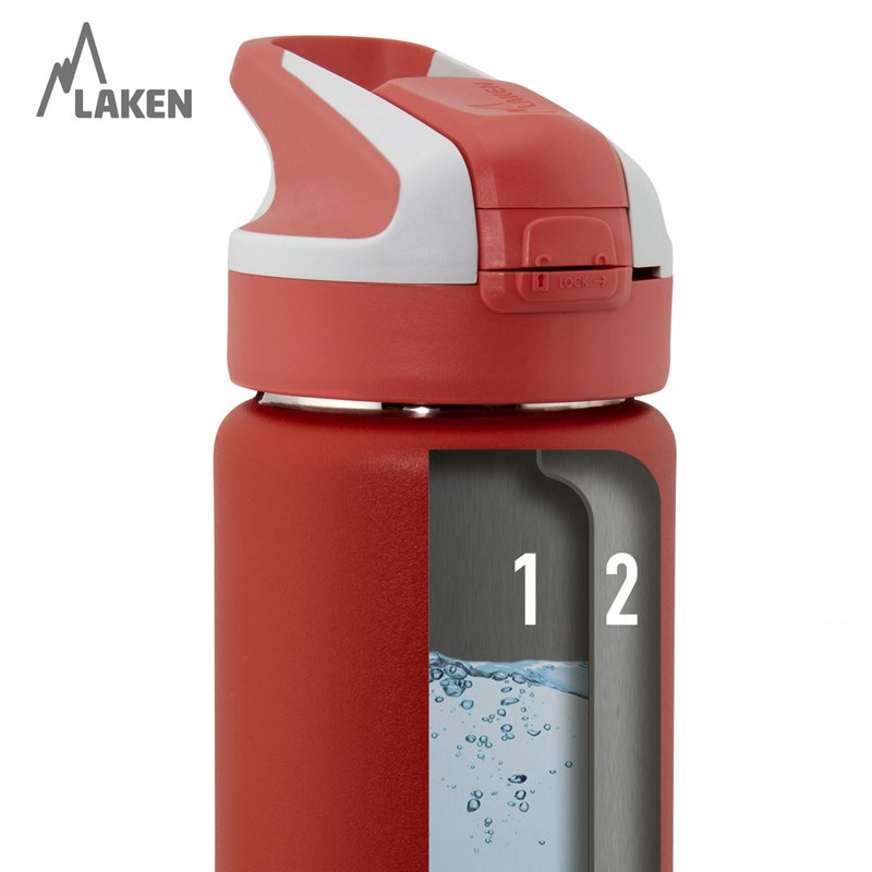 Garrafa térmica Laken Summit em aço inoxidável cantina 750 ml azul ...