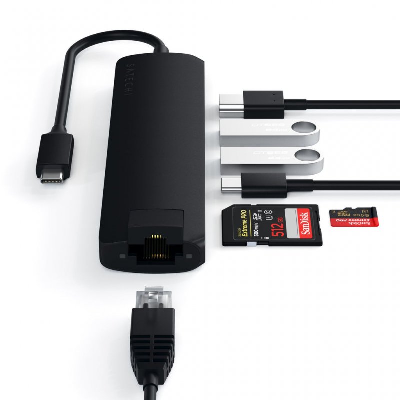 Satechi ST-UCSMA3K Hub Adaptador USB-C Multipuertos Negro ...