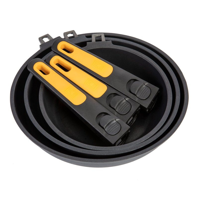 BRA Fast Click Set de 3 Sartenes Full Inducción con Mango Desmontable ...