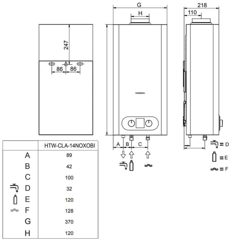 HTW Obi Calentador De Gas Butano 14L A | PcComponentes.com