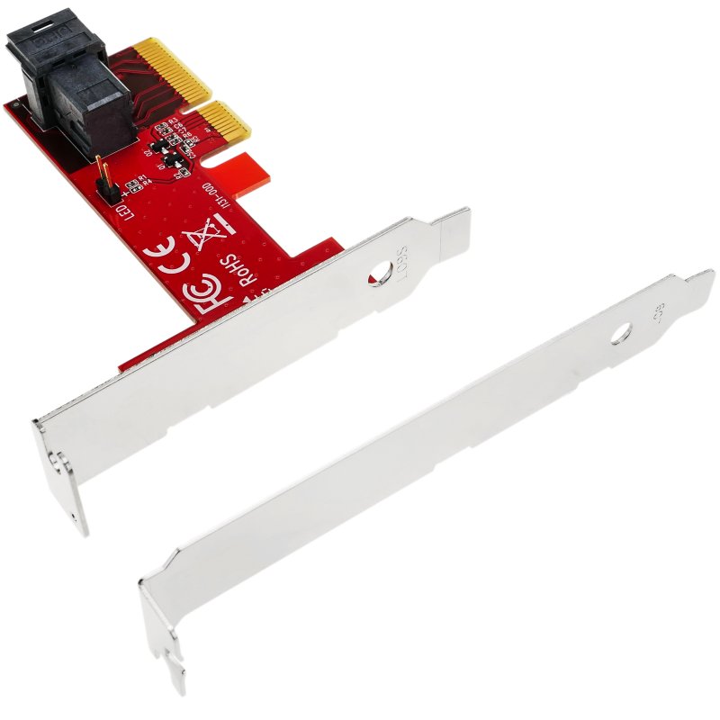 BeMatik Placa PCIE Mini SAS HD 36 Pin 4X para U.2 PCIE NVMe SSD ...