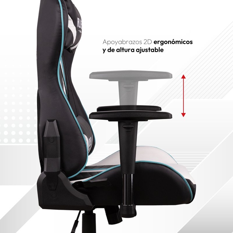 Bergner Alien Silla Gaming Negra/Blanca | PcComponentes.com