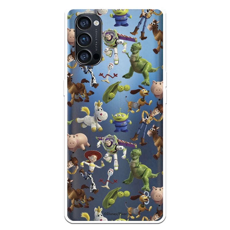 Funda Para Oppo Reno 4 Pro Oficial De Disney Muñecos Toy Story Siluetas ...