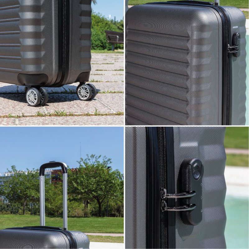 Numada Juego Maletas Y Neceser 3pzs Gris Antracita | PcComponentes.com