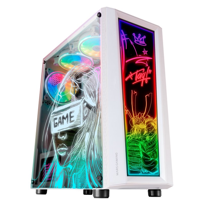 Mars Gaming MC-ART FRGB Cristal Templado USB 3.0 Blanca | PcComponentes.com