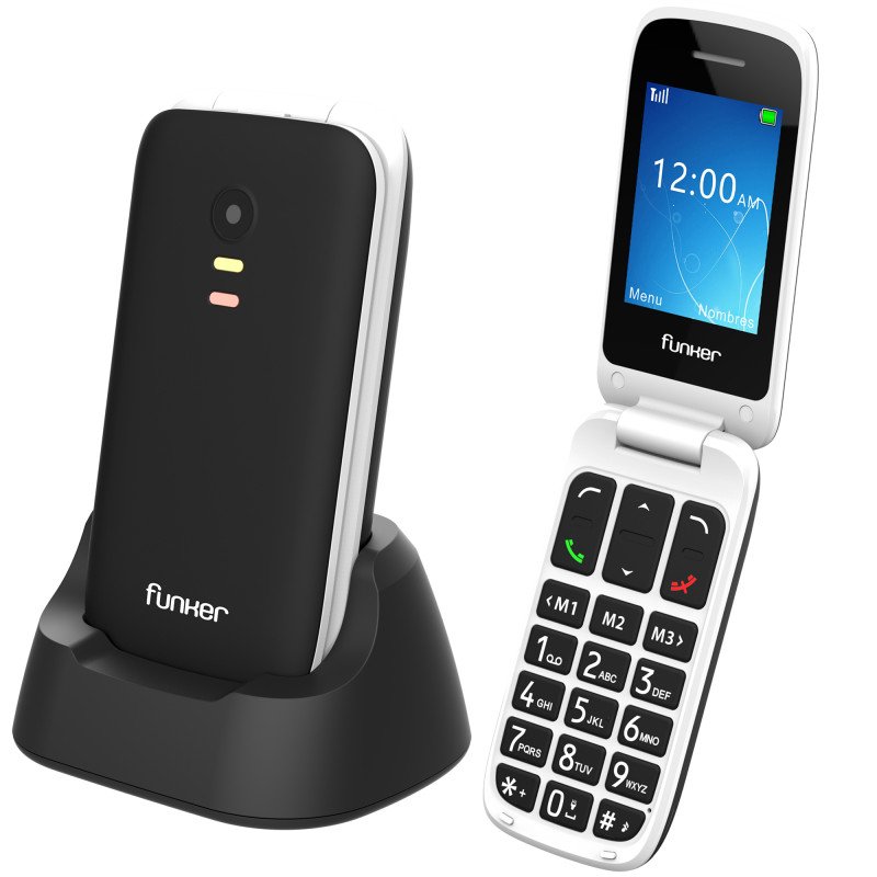 Funker E70 Teléfono para Mayores Negro Libre | PcComponentes.com