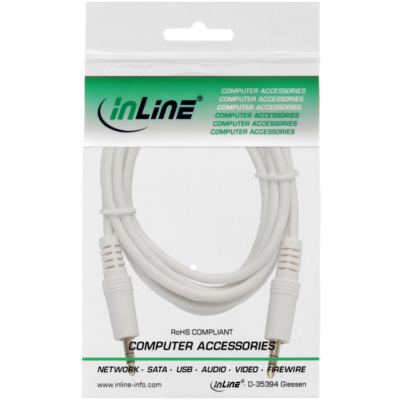 InLine Cable de Audio 3.5mm 10m Blanco | PcComponentes.com