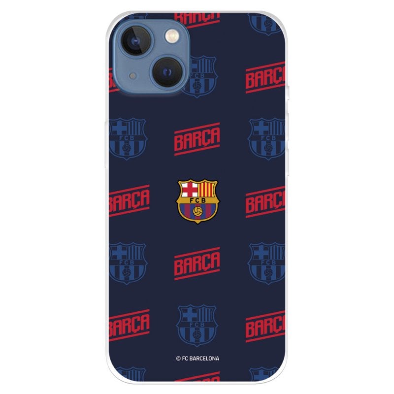 Capa para iPhone 14 Plus do FC Barcelona Shield Padrão Vermelho e Azul ...