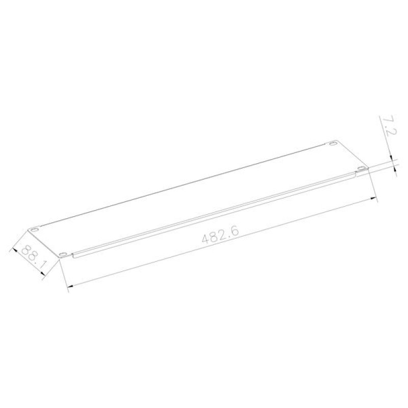 Kimex Cache-visage aveugle pour armoire rack 19" hauteur 2U ...