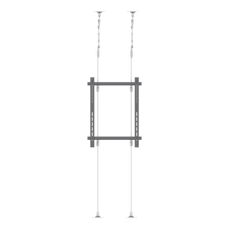 Kimex Support de câble sol-plafond pour 2 écrans TV 42"-75" VESA 600x400 Max. 30Kg 3m ...