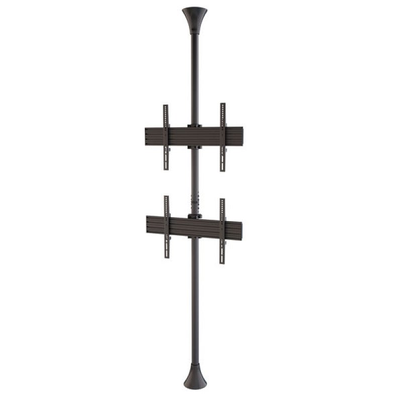 Kimex Support Sol/Plafond pour 2 Écrans TV 32''- 75'' Hauteur 240cm VESA 600x400 Max 30Kg ...