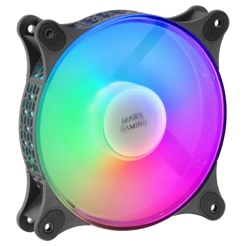 Mars Gaming MFDUO Kit 2 Ventilateurs FRGB Rainbow 120mm Noir ...