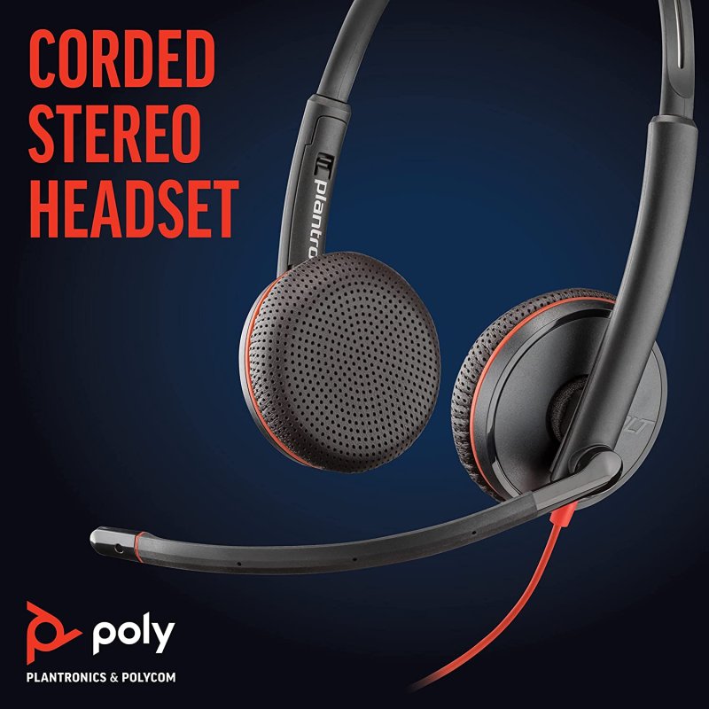 Casque Poly Blackwire 3225 USB-C avec microphone | PcComponentes.fr
