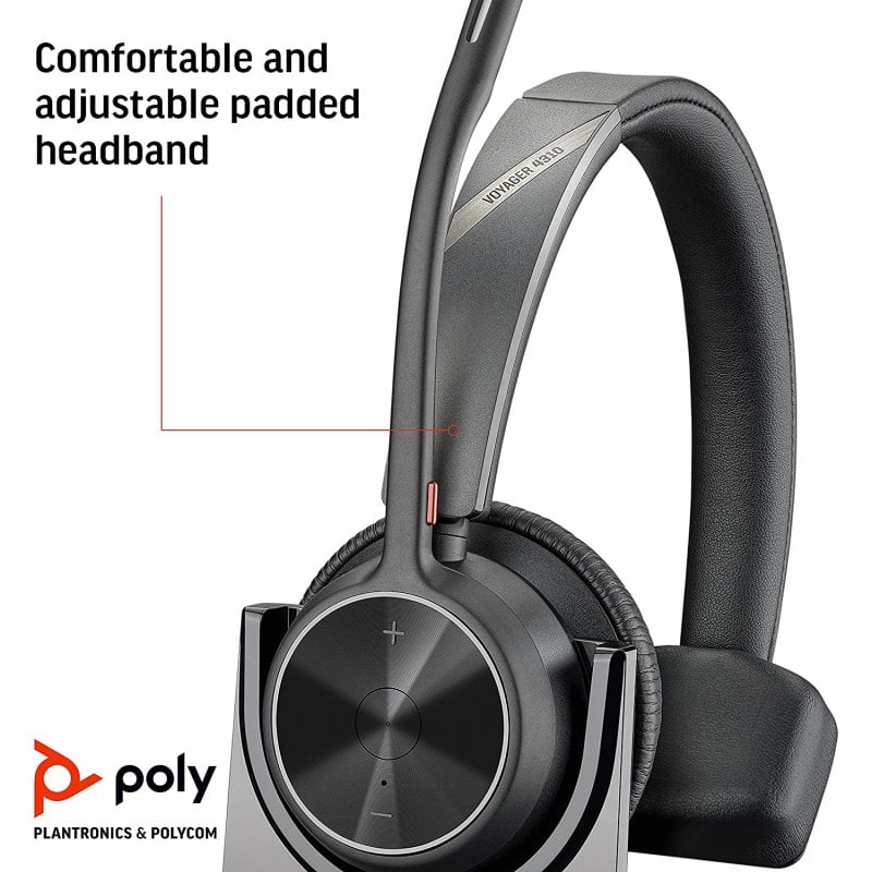 Poly Voyager 4310 UC Headset Sem Fios Monoaural com Base de Carga Preto ...