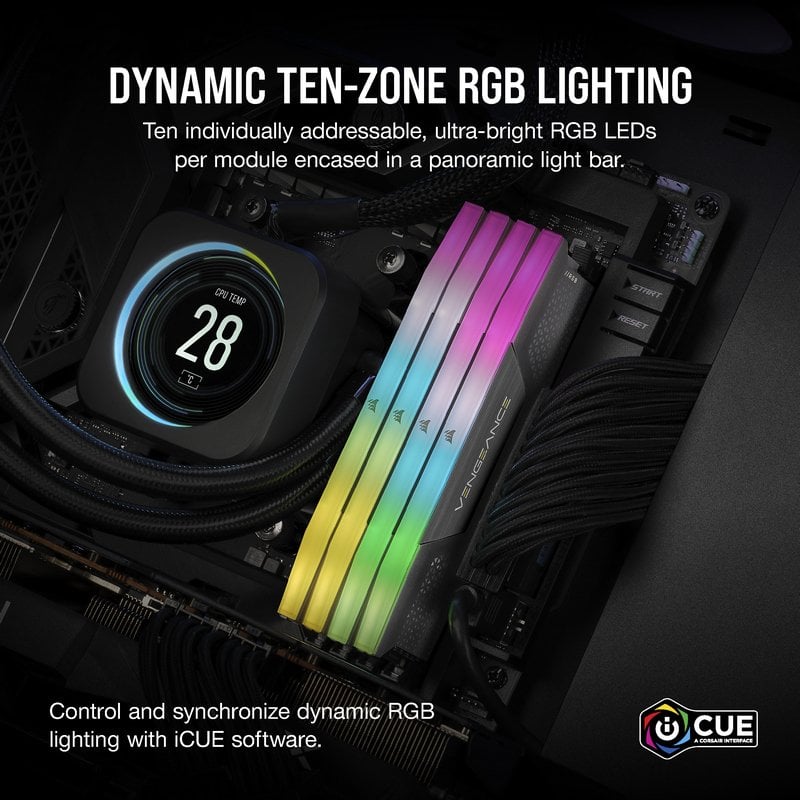 Corsair Vengeance RGB DDR5 6000MHz 32GB 2x16 GB CL36 Optimizado AMD ...
