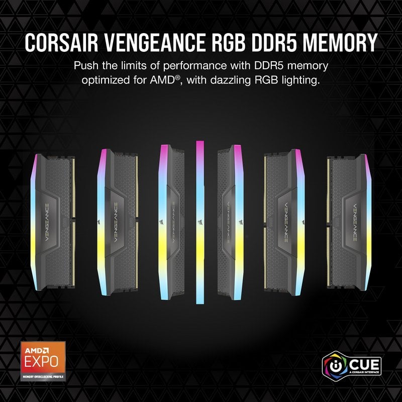 Corsair Vengeance RGB DDR5 5600MHz 64GB 2x32 GB CL40 Optimizadas para ...