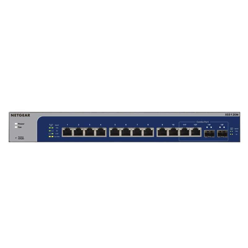 Netgear XS512EM-100EUS Switch 12 Puertos Gigabit + 2 SFP+ ...
