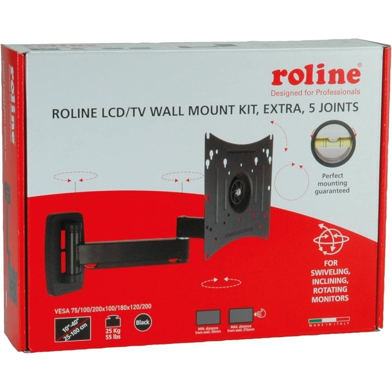Roline Soporte Brazo Ajustable de Pared para Monitor LCD 10" a 40" VESA ...