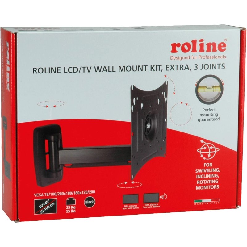 Roline Soporte Brazo Inclinable de Pared para LCD/TV 10" a 40" VESA ...