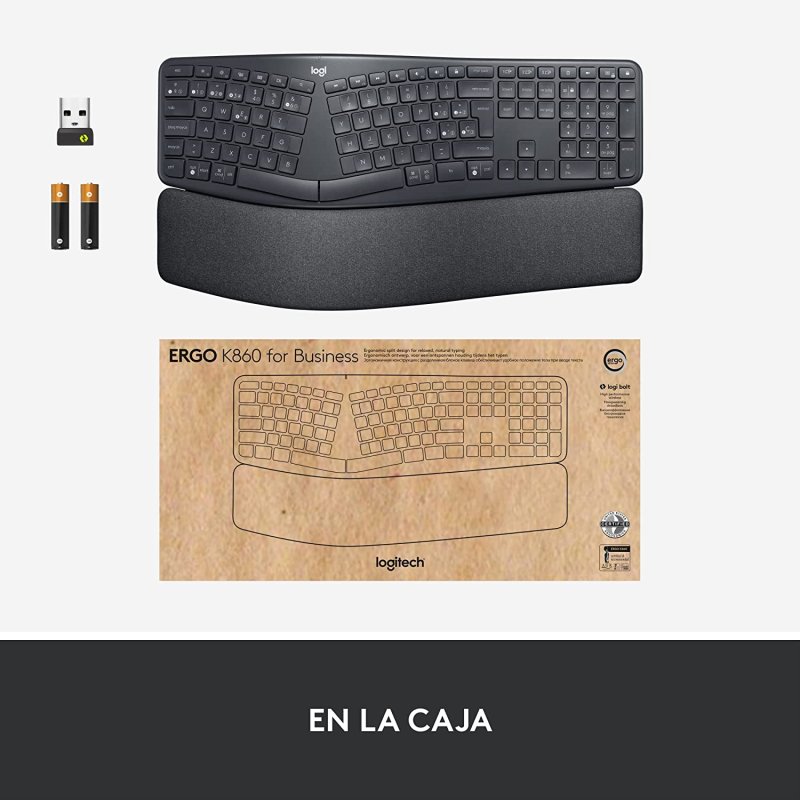 Logitech Ergo K860 For Business Teclado Sem Fios Bluetooth Preto Layout ...