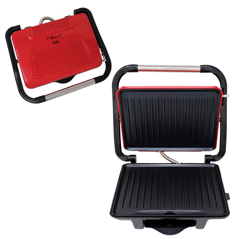 Nevir NVR-9490CG Grelhador 1200W Vermelho | PcComponentes.pt