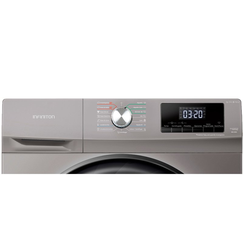 Infiniton WM-99D2 Lavadora Carga Frontal 9Kg B Special Black Inox ...