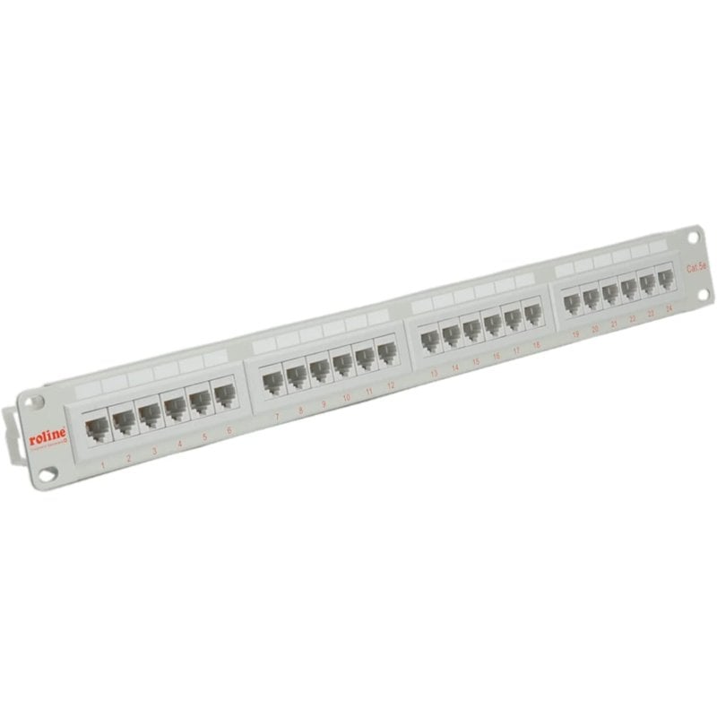 Roline Panel de Parcheo CAT-5E UTP 24 Puertos RJ45 1U 19 Gris ...