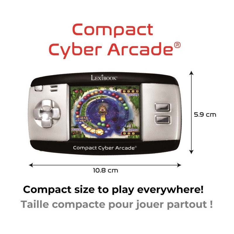 Lexibook Compact Cyber Arcade Consola de Juegos Portátil 250 Juegos ...