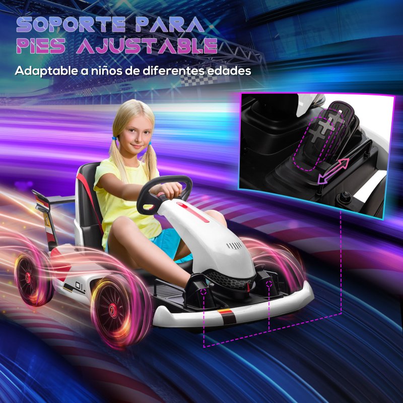Homcom Go Kart Eléctrico Infantil 12V 4-8 Años | PcComponentes.com
