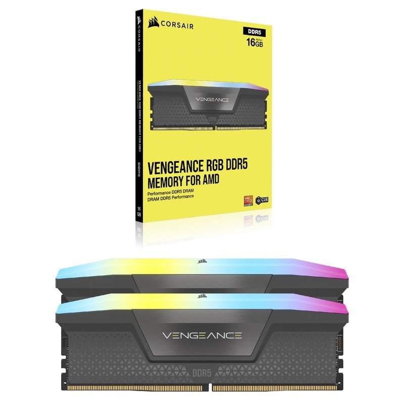 Corsair Vengeance RGB DDR5 6000 MHz 64 Go 2 x 32 Go CL40 AMD optimisé ...
