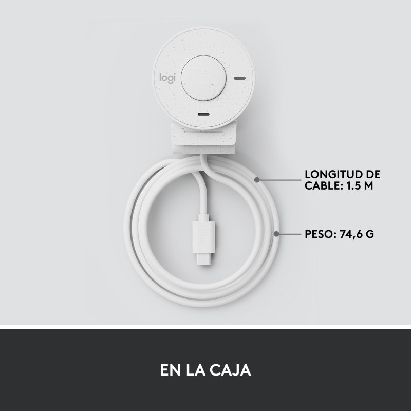 Logitech Brio 300 Webcam FullHD Branca | PcComponentes.pt