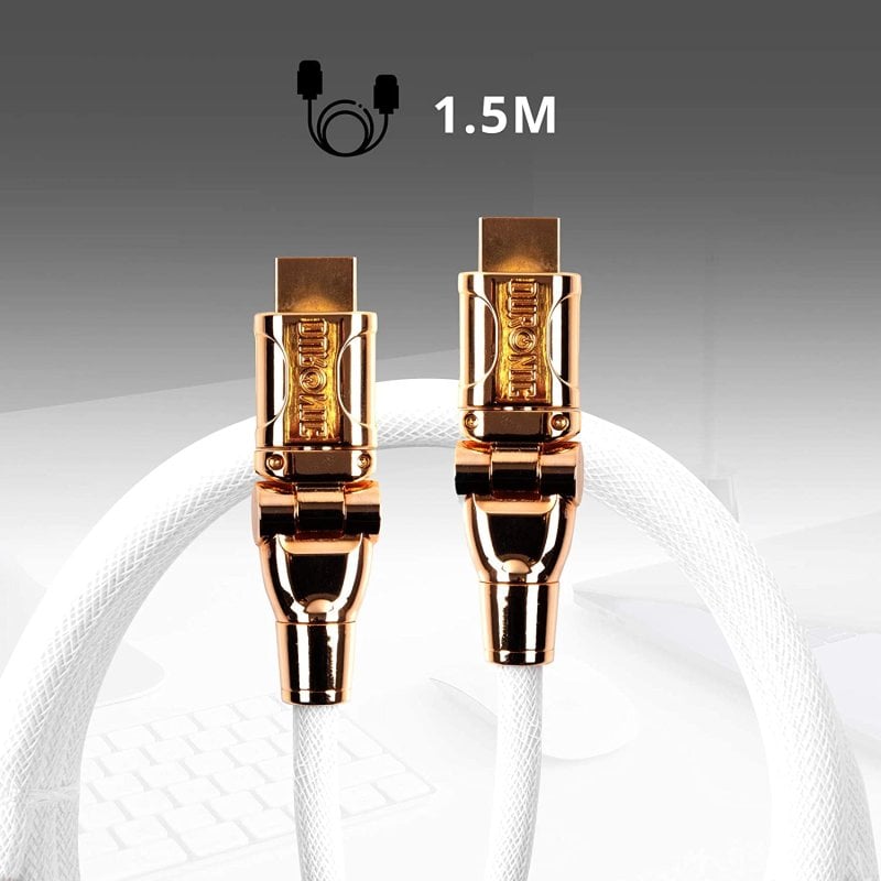 Duronic HDC01 Cable HDMI 4K de Alta Velocidad Rotativo Conectores Oro ...