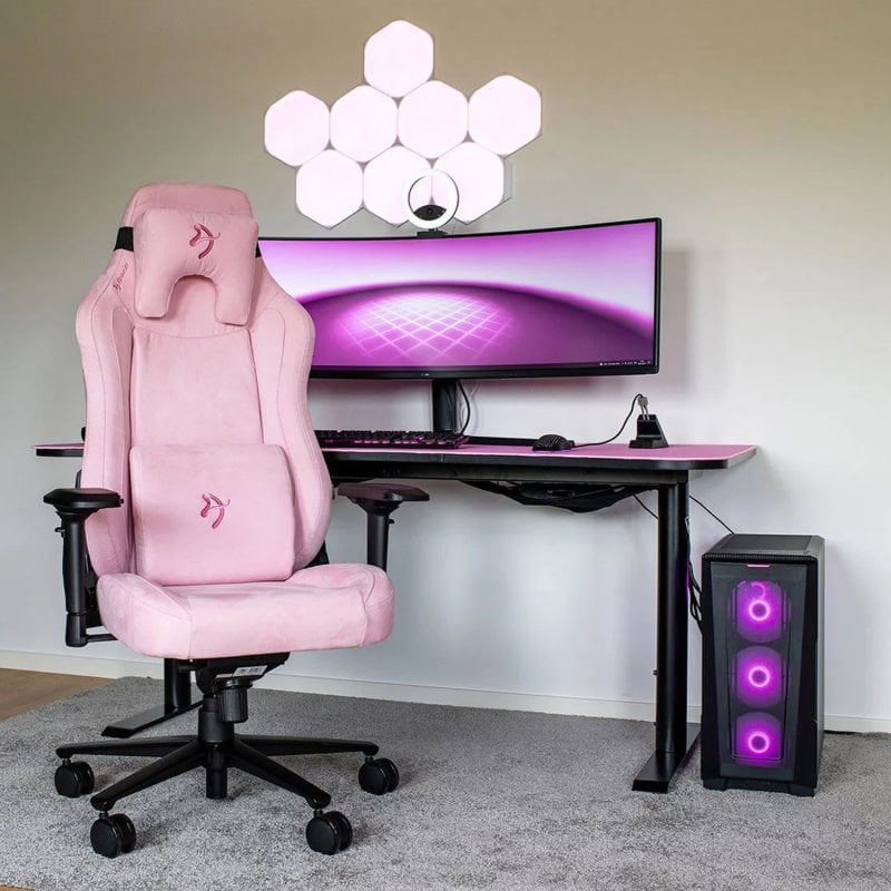 Arozzi Vernazza Supersoft Fabric Silla Gaming Rosa | PcComponentes.com