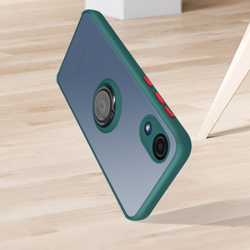 Coque Avizar bi-matériaux avec anneau en métal et support vert pour ...