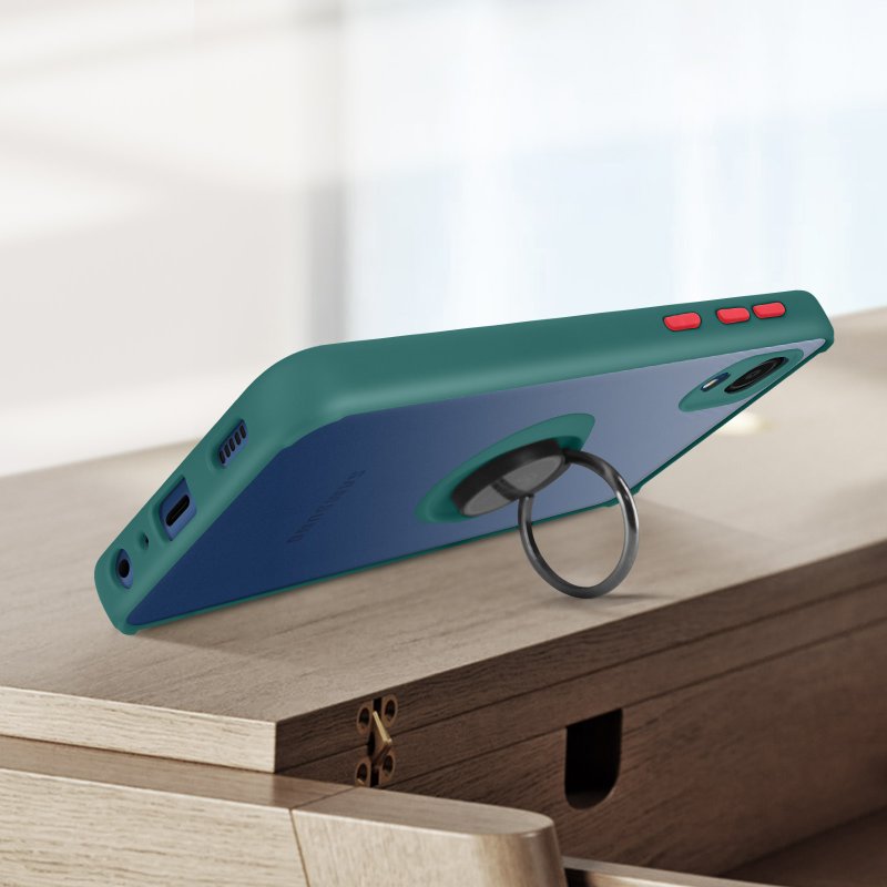 Coque Avizar bi-matériaux avec anneau en métal et support vert pour ...