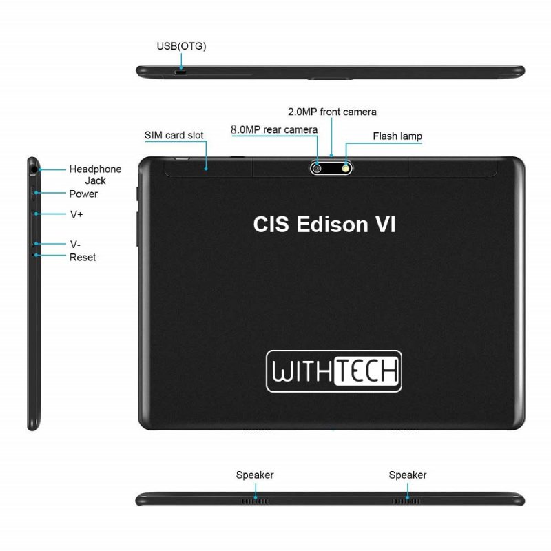 Withtech CIS Edison VI 10.1" 6/64GB 4G Negra + Funda | PcComponentes.com