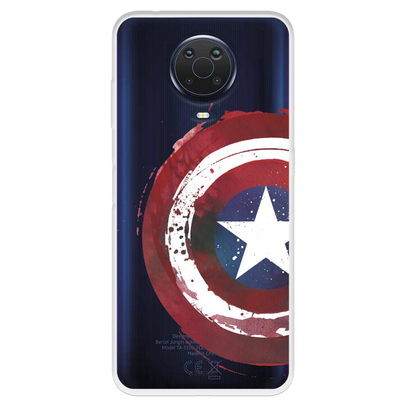 Capa Oficial Marvel Capitão América Escudo Transparente para Nokia G20 ...