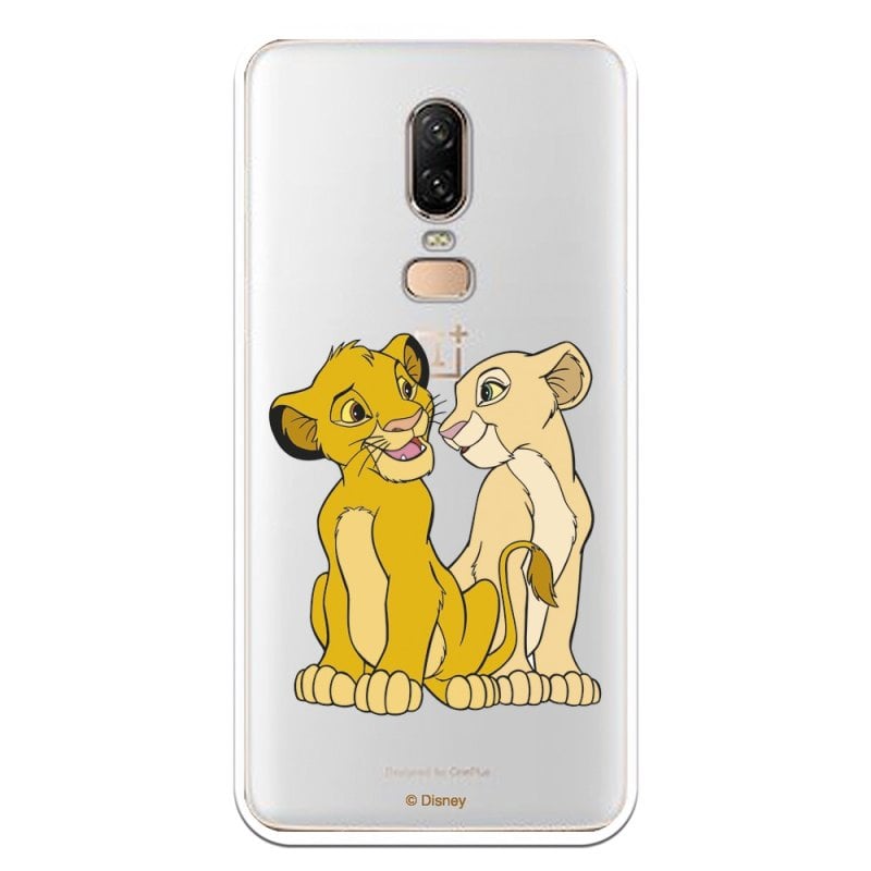 Funda Oficial Disney Simba Y Nala Transparente Para Oneplus 6 - El Rey ...