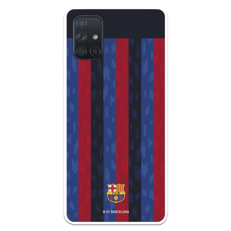 Capa para Samsung Galaxy A71 do Fc Barcelona Fundo de Listras Verticais ...