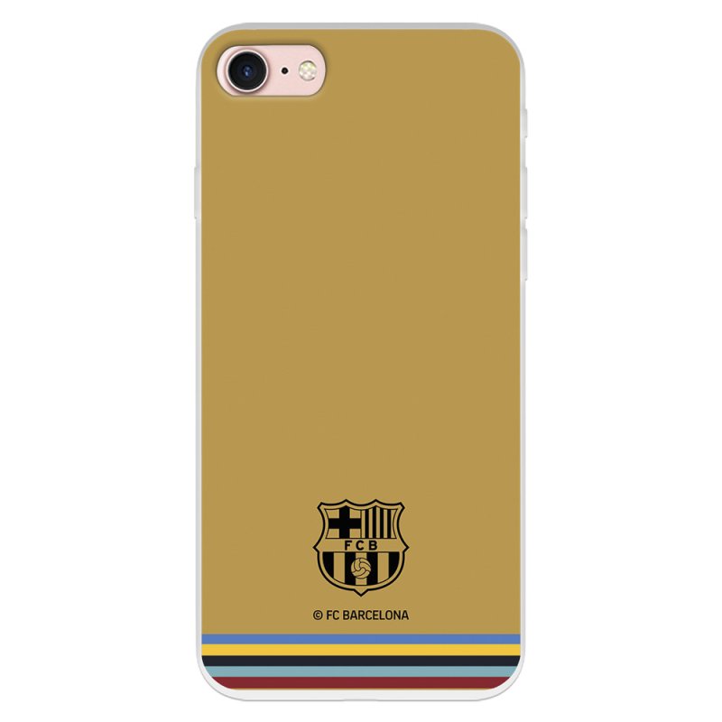 Capa Iphone SE do Fc Barcelona Escudo Fundo Mostarda - Licença Oficial ...