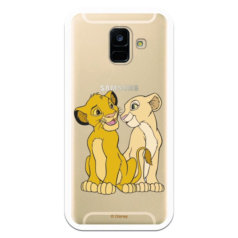 Funda Oficial Disney Simba Y Nala Transparente Para Samsung Galaxy A6 ...
