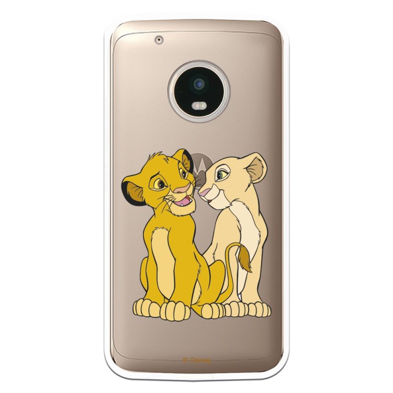 Funda Oficial Disney Simba Y Nala Transparente Para Moto G5 Plus - El ...