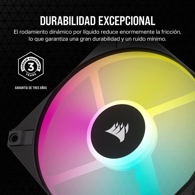 Corsair AF120 RGB Slim Kit de 2 Ventiladores con Rodamiento Dinámico de ...