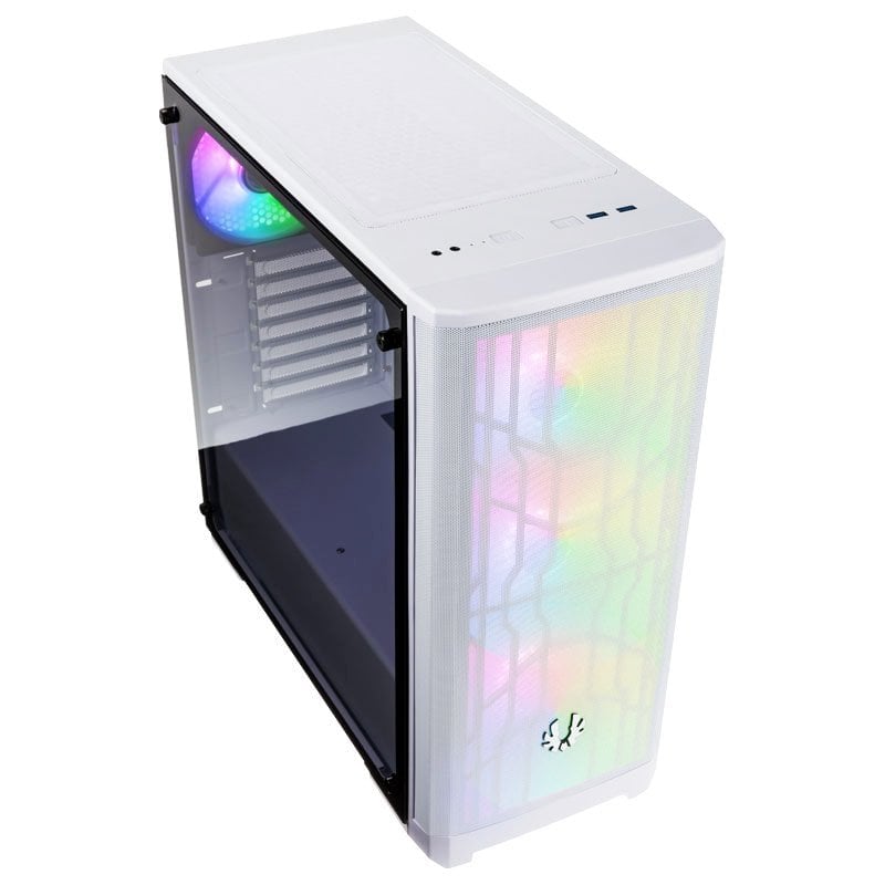 Bitfenix Nova Mesh TG 4ARGB Cristal Templado USB 3.0 Blanca + Fuente de ...