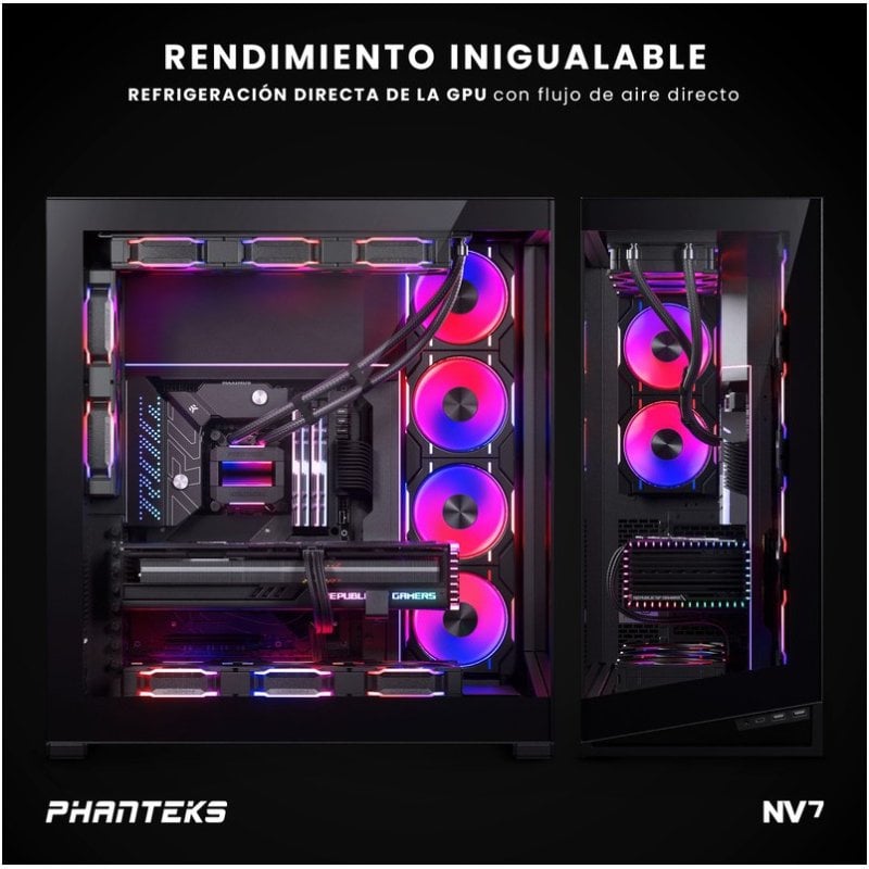 Phanteks NV Series NV7 D-RGB Full Tower Cristal Templado USB-C Negra ...