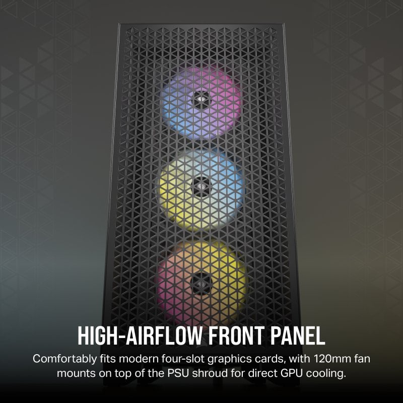 Corsair 3000D RGB AIRFLOW Cristal Templado USB 3.2 Negra ...